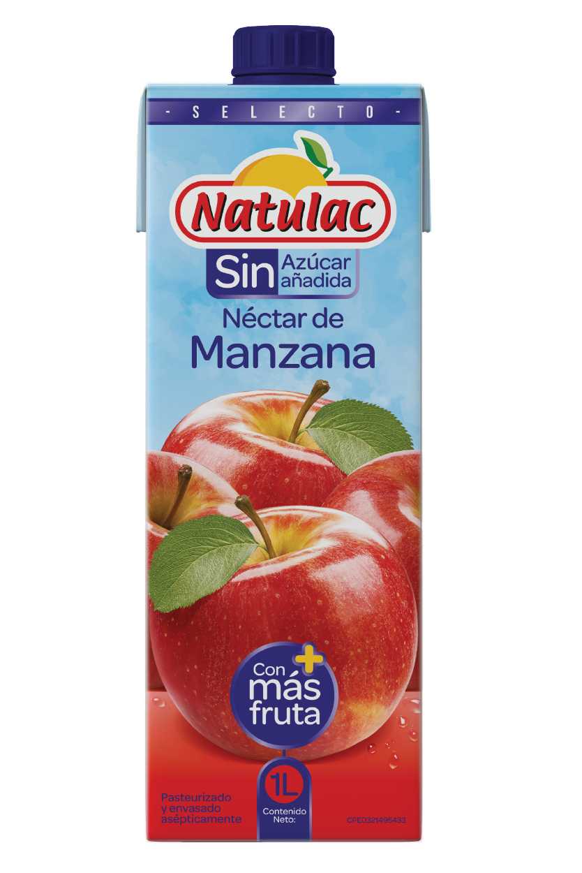 Néctar Sin Azúcar Añadida Manzana Tetra Pak 1L - Natulac